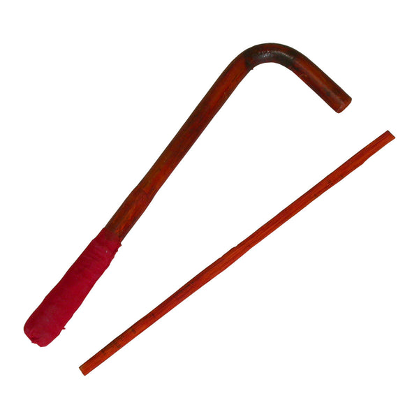 Mid-East Curved Leather Beater and Cane Switch – People's Music